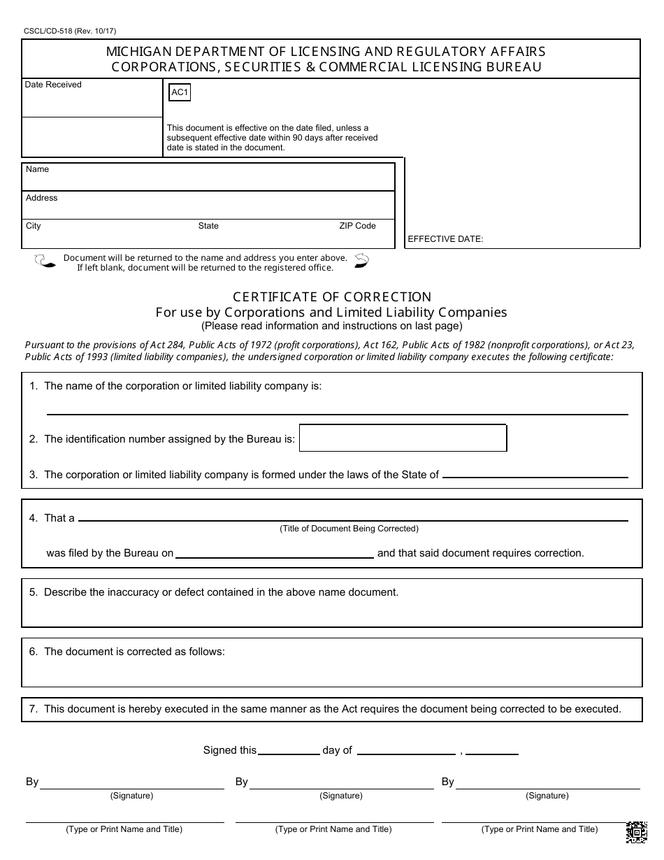 Form CSCL/CD-518 - Fill Out, Sign Online and Download Fillable PDF ...