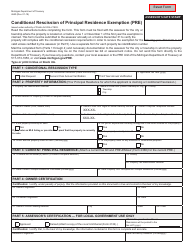 Form 2602 Download Fillable PDF or Fill Online Request to Rescind Principal Residence Exemption ...