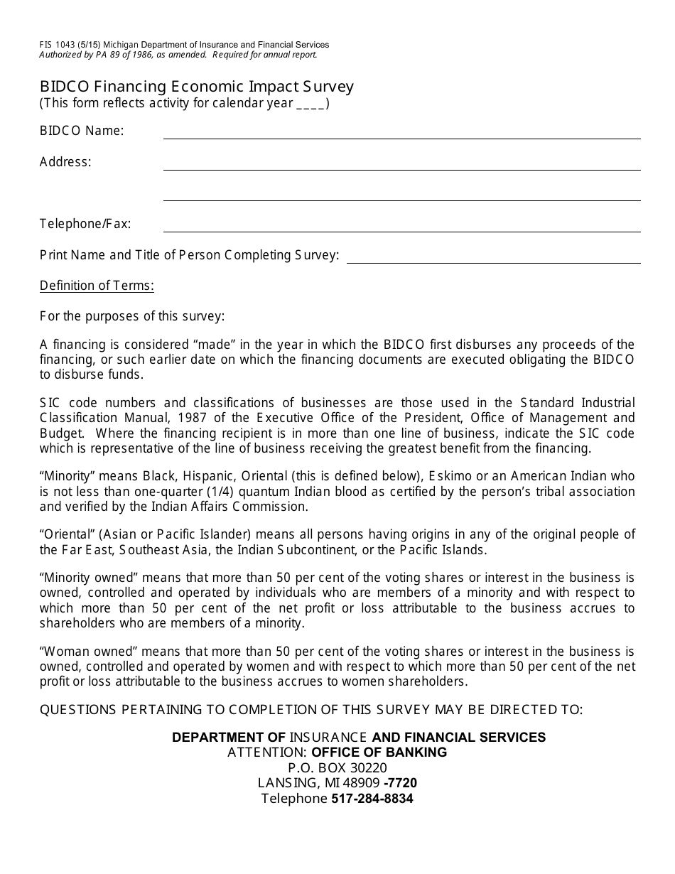 Form FIS1043 - Fill Out, Sign Online and Download Fillable PDF ...