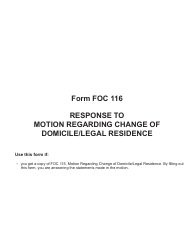 Form FOC88 Download Fillable PDF or Fill Online Response to Motion ...