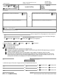 Form MC55 Download Fillable PDF or Fill Online Claim of Appeal Michigan ...