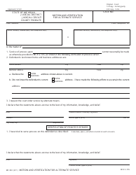 Form MC303 Download Fillable PDF or Fill Online Motion and Verification ...