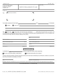 Form PC580 Download Fillable PDF or Fill Online Notice of Disallowance ...