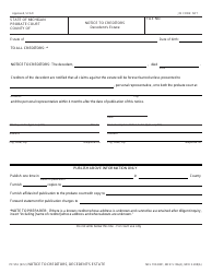 Form PC574 Download Fillable PDF or Fill Online Notice to Creditors ...