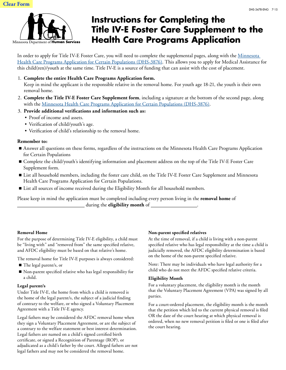 Form DHS-3478-ENG - Fill Out, Sign Online and Download Fillable PDF ...