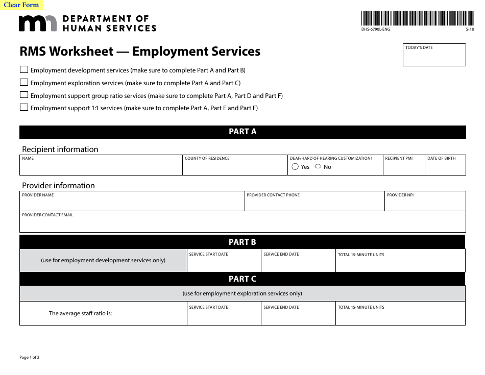 Form DHS-6790L-ENG - Fill Out, Sign Online and Download Fillable PDF ...