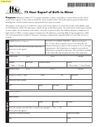 Form DHS-2518-ENG Download Fillable PDF or Fill Online 72 Hour Report ...