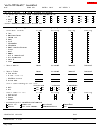 Form FCE Download Fillable PDF or Fill Online Functional Capacity ...