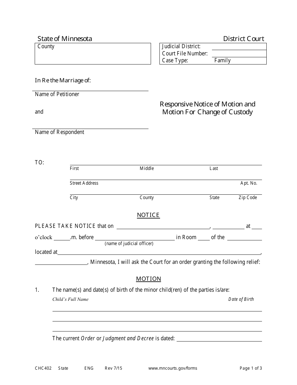 Form CHC402 - Fill Out, Sign Online and Download Printable PDF ...