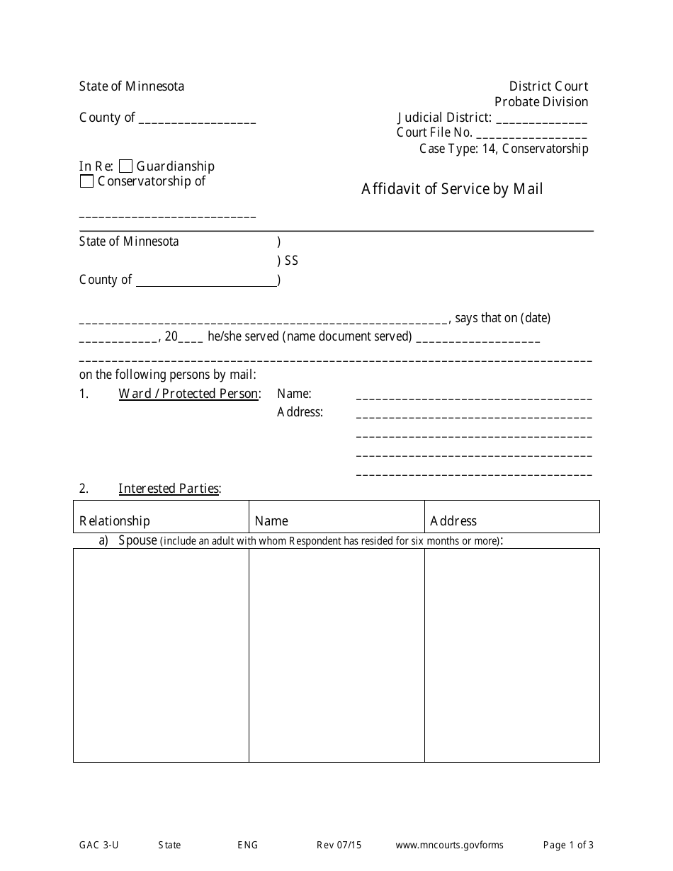 Form GAC3-U - Fill Out, Sign Online and Download Printable PDF ...