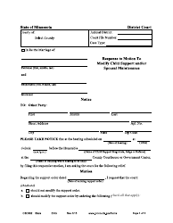 Form CSX302 Download Fillable PDF or Fill Online Response to Motion to ...