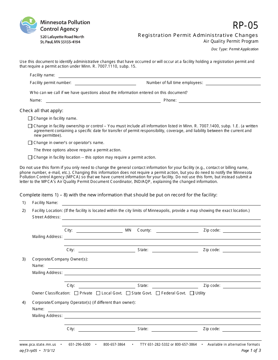 Form RP-05 - Fill Out, Sign Online and Download Printable PDF ...