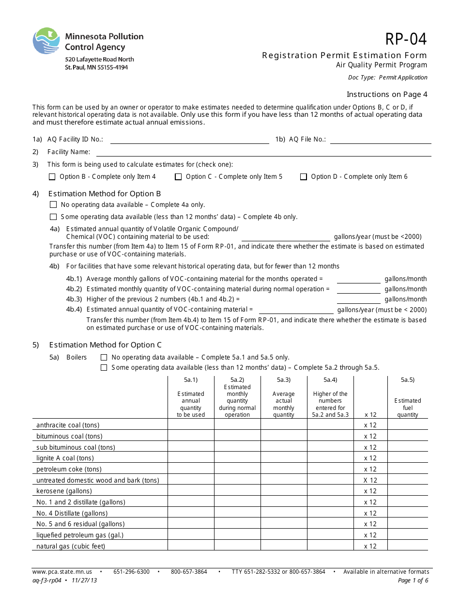 Form RP-04 - Fill Out, Sign Online and Download Printable PDF ...