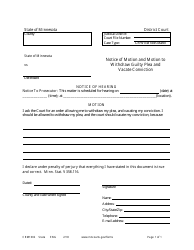 Form CRM1002 Download Printable PDF or Fill Online Notice of Motion and ...