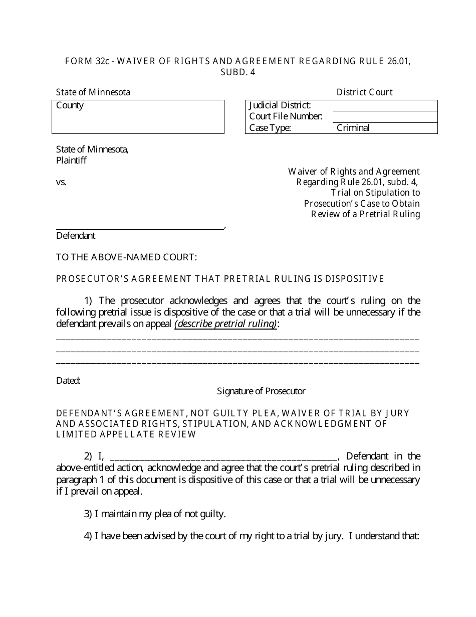 Form 32C - Fill Out, Sign Online and Download Printable PDF, Minnesota ...