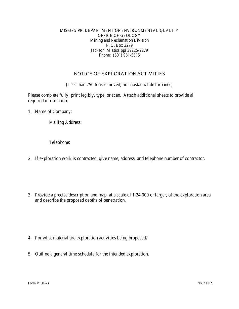 Form MRD-2A - Fill Out, Sign Online and Download Printable PDF ...