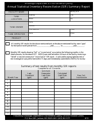 Mississippi Annual Statistical Inventory Reconciliation (Sir) Summary ...