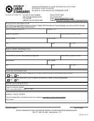 Form PW-3 Download Fillable PDF or Fill Online Request for Wage ...