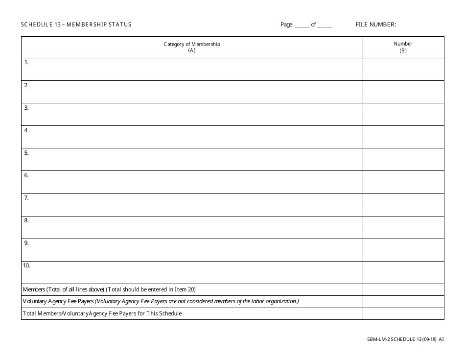 Form SBM-LM-2 Schedule 13 - Fill Out, Sign Online and Download Fillable ...