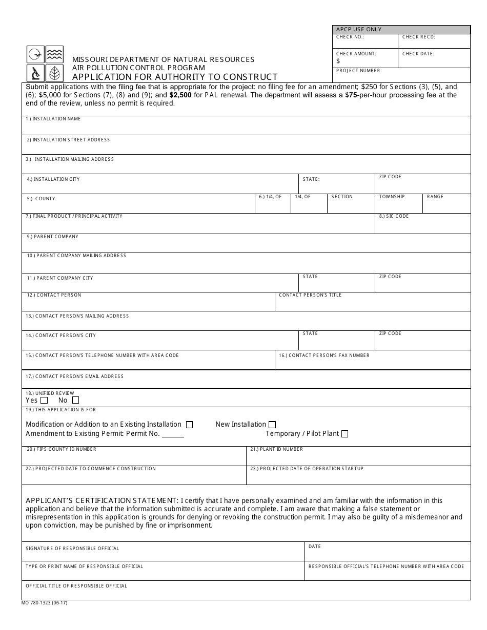 Form MO780-1323 - Fill Out, Sign Online and Download Fillable PDF ...