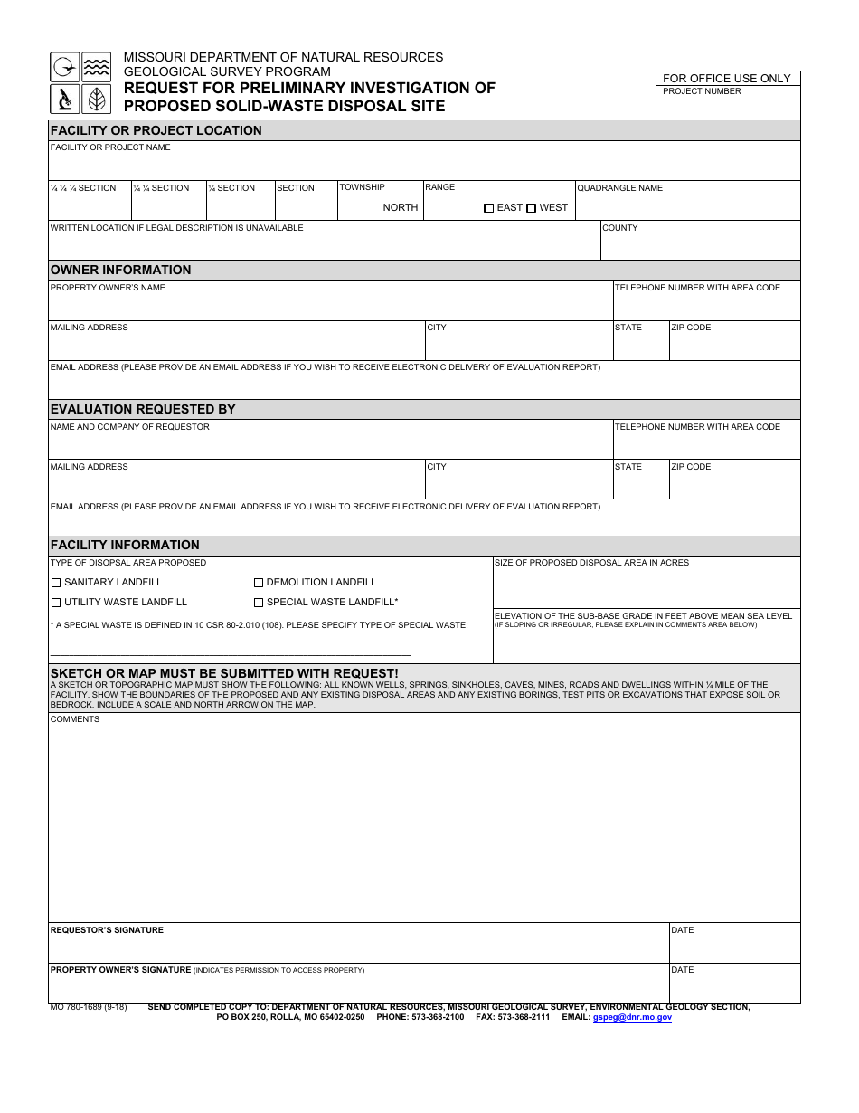 Form MO780-1689 - Fill Out, Sign Online and Download Fillable PDF ...