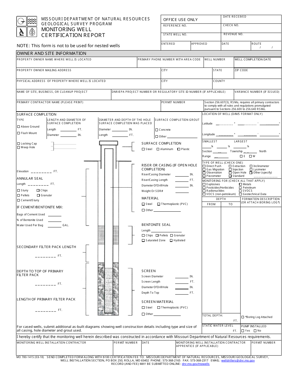 Form MO780-1415 - Fill Out, Sign Online and Download Fillable PDF ...
