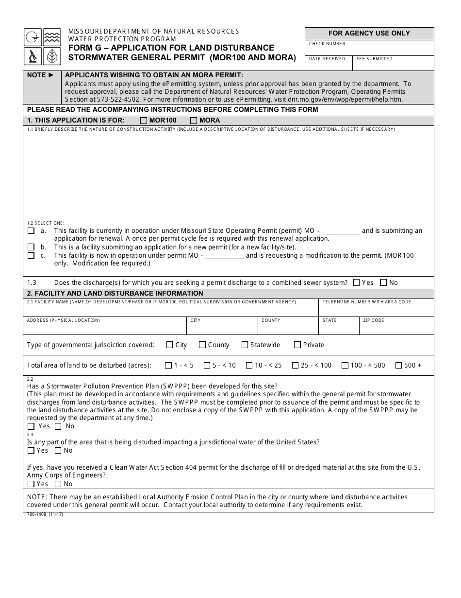 Form MO780-1408 (G) - Fill Out, Sign Online and Download Fillable PDF ...
