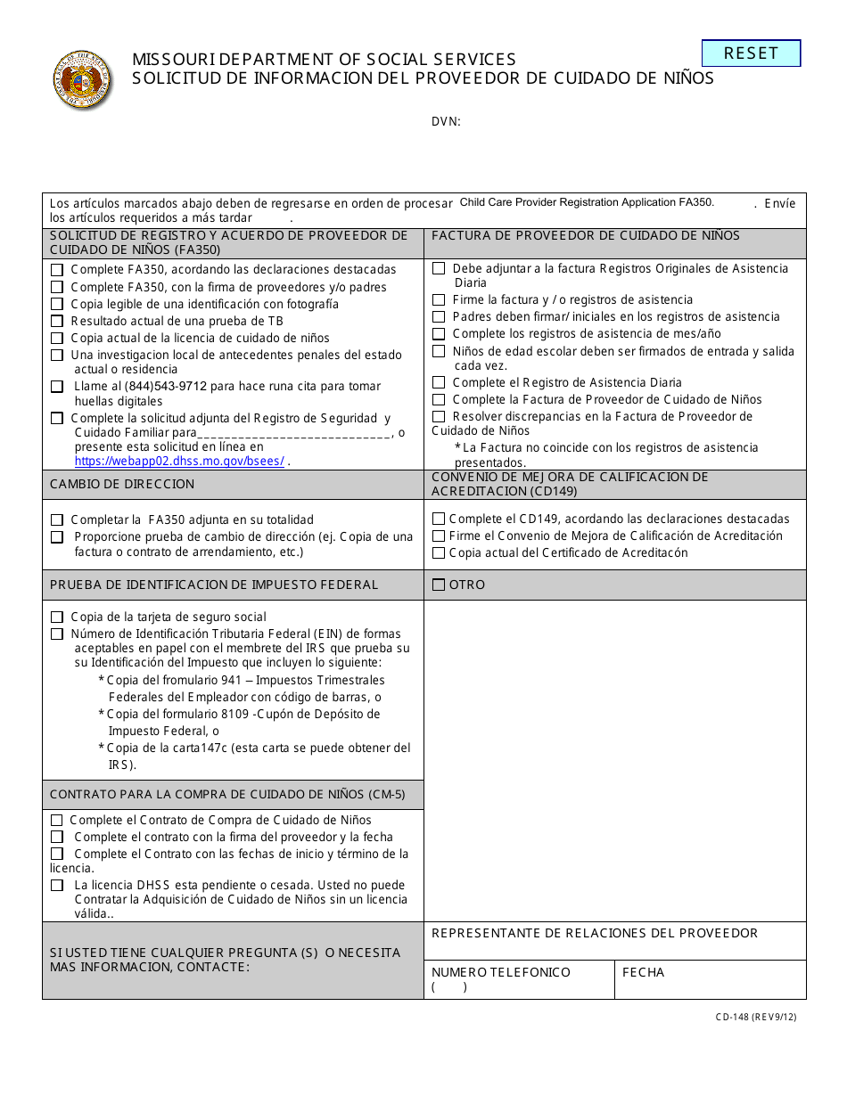 Formulario CD-148 - Fill Out, Sign Online and Download Fillable PDF ...