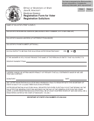 Missouri Registration Form for Voter Registration Solicitors - Fill Out ...