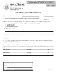 Form LLC-13 Download Fillable PDF or Fill Online Notice of Winding up ...