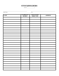 Montana Stockholders Report Form - Fill Out, Sign Online and Download ...