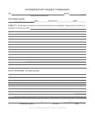 Montana Offender/Staff Request Form (Osr) Download Printable PDF ...