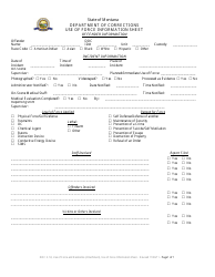 Montana Use of Force Information Sheet Download Printable PDF ...