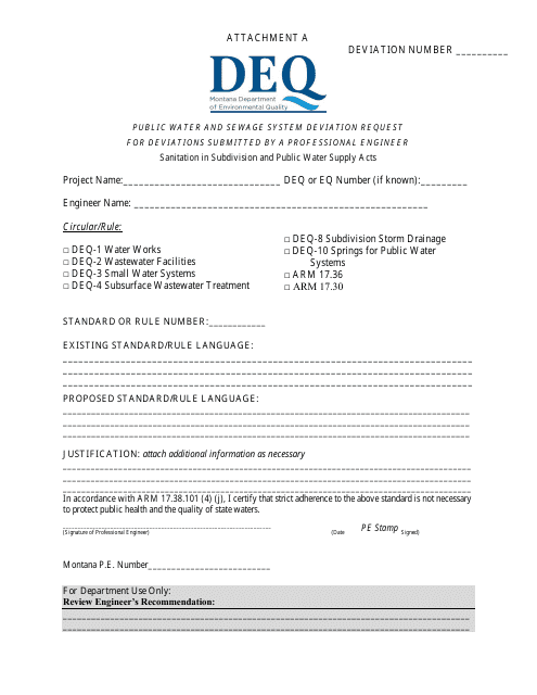 Deviation Request Templates PDF. download Fill and print for free ...