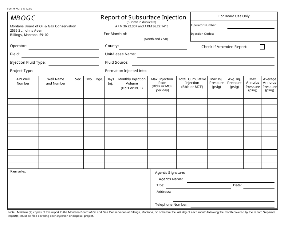 Form 5 - Fill Out, Sign Online and Download Fillable PDF, Montana ...