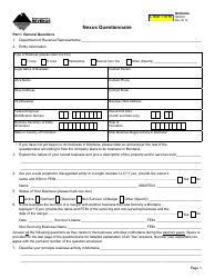 Form NEXUS - Fill Out, Sign Online and Download Fillable PDF, Montana ...