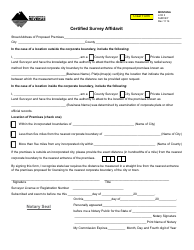 Form SURVEY Download Fillable PDF or Fill Online Certified Survey Affidavit Montana | Templateroller