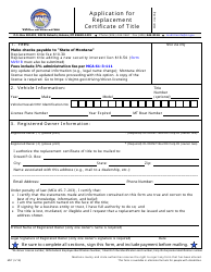 Form MV7 - Fill Out, Sign Online and Download Fillable PDF, Montana ...