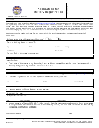 Form MV53 Download Fillable PDF or Fill Online Application for Military ...