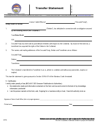 Montana Transfer Statement Form - Fill Out, Sign Online and Download ...