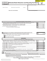 Form 94 - Fill Out, Sign Online and Download Fillable PDF, Nebraska ...