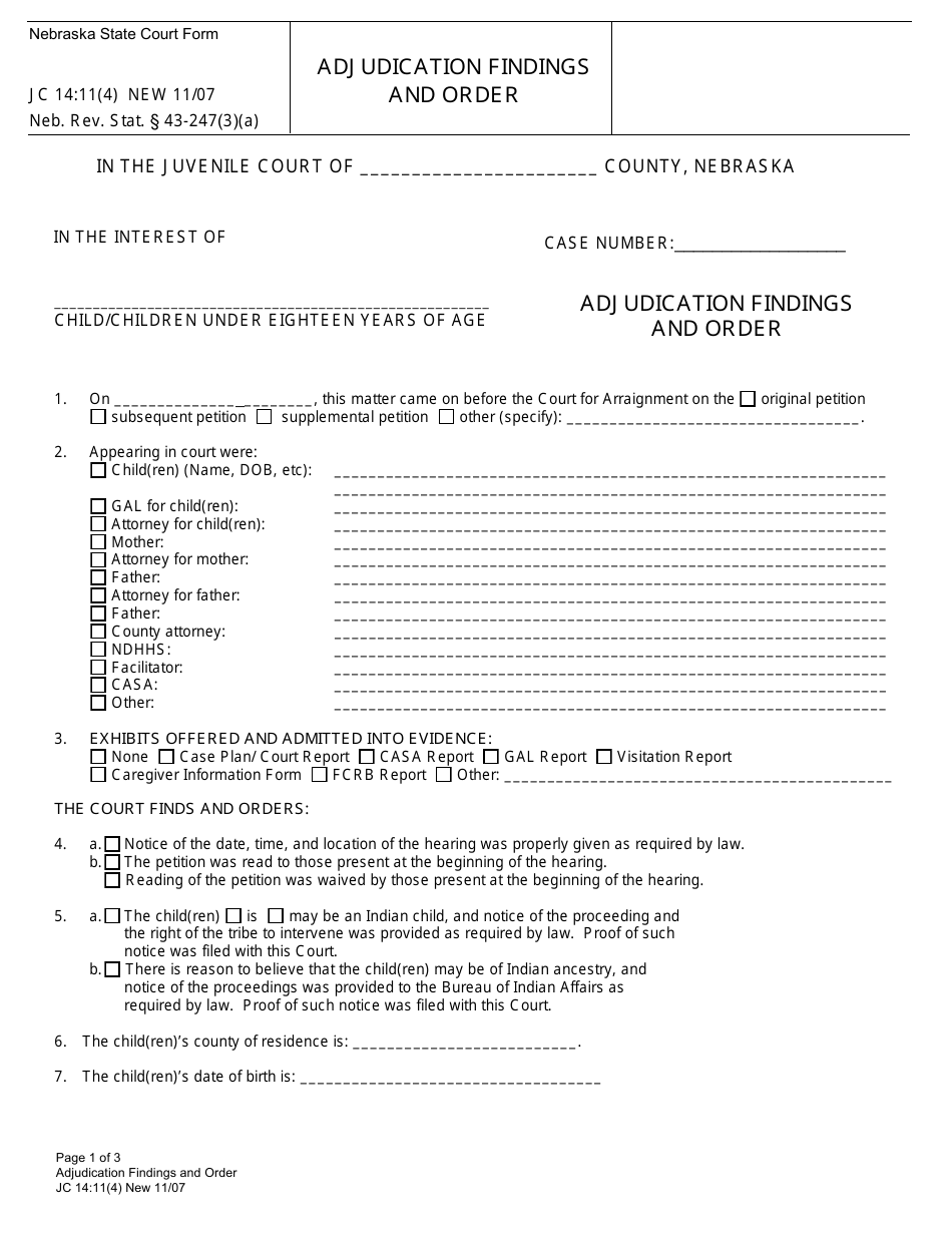 Form JC14:11(4) - Fill Out, Sign Online and Download Fillable PDF ...