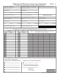 Download Instructions for Form EFS-1 Financing Statement PDF | Templateroller