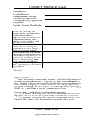 Nevada Secondary Employment Disclosure Form Download Fillable PDF ...