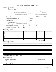 Nevada Advantage Rxq Input Form - Fill Out, Sign Online and Download ...