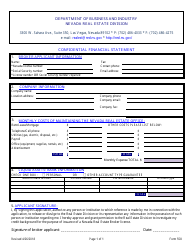 Form 558 Download Fillable PDF or Fill Online Confidential Financial ...