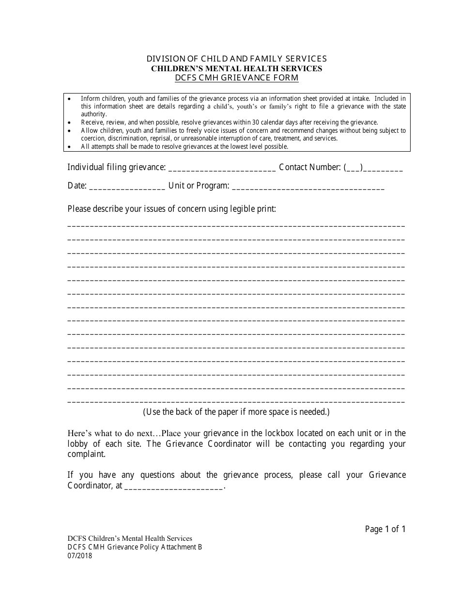 Nevada Dcfs Cmh Grievance Form - Fill Out, Sign Online and Download PDF ...