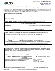 Form DMV-301 Download Fillable PDF or Fill Online Certification of ...