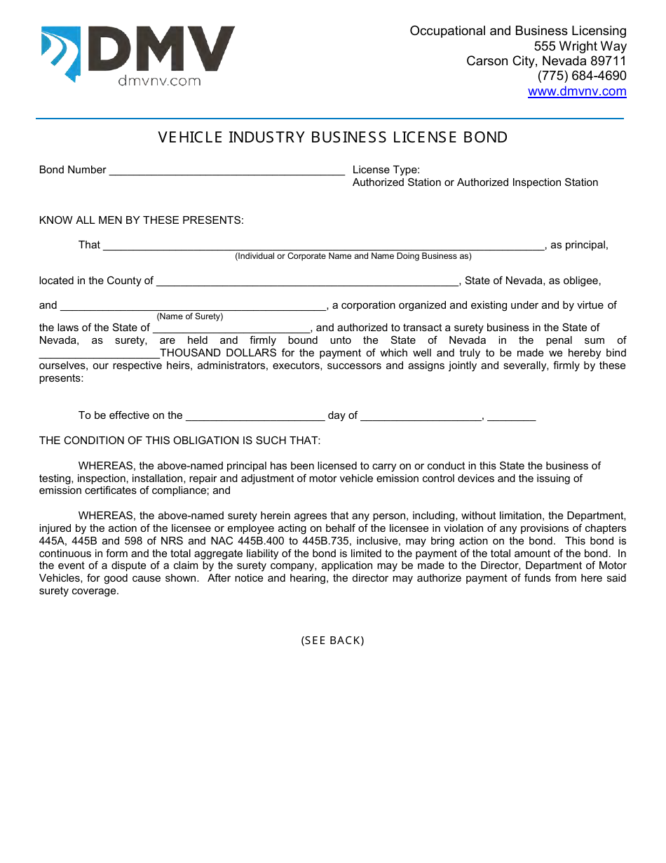 Form OBL336 - Fill Out, Sign Online and Download Fillable PDF, Nevada ...