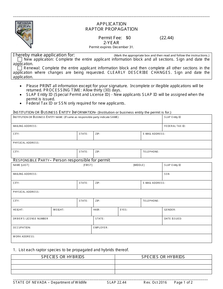 Form SLAP22.44 - Fill Out, Sign Online and Download Printable PDF ...